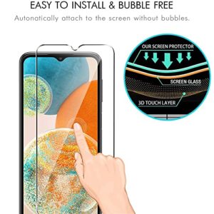 Suttkue for Samsung Galaxy A23 5G/4G Screen Protector with Camera Lens Protector, 9H Hardness Anti-Scratch Tempered Glass flim, Case Friendly, Anti-Fingerprint,Anti-Scratch (2+2 PACK)