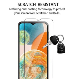 Suttkue for Samsung Galaxy A23 5G/4G Screen Protector with Camera Lens Protector, 9H Hardness Anti-Scratch Tempered Glass flim, Case Friendly, Anti-Fingerprint,Anti-Scratch (2+2 PACK)