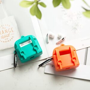 Semeving Compatible with Airpods Pro Case Cover,Cute 3D Anime Case for Airpods Pro for Women/Men(Orange)