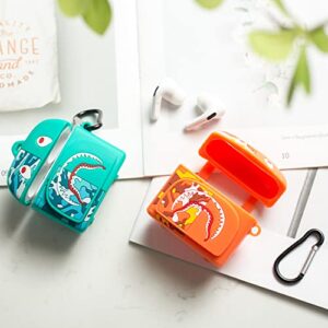 Semeving Compatible with Airpods Pro Case Cover,Cute 3D Anime Case for Airpods Pro for Women/Men(Orange)