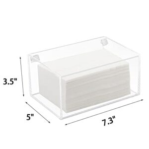 Watpot Acrylic Laundry Dryer Sheet Holder, Clear Dryer Sheets Container with Lid for Laundry Room, Clear