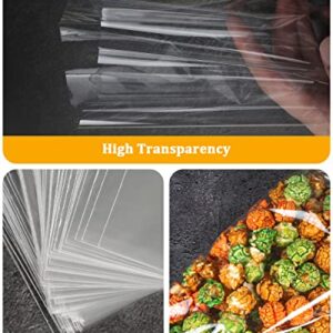 Labeol 160pcs Clear Cellophane Bags 7X14 Treat Bags with Ties Goodie Bags Clear Gift Bags for Packaging Popcorn Party Favor Cookie Candy Bakery Plastic Gift Wrap