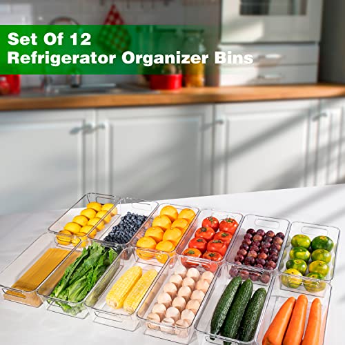 Freezer Organizer Storage Bins, Pantry Storage Fridge Organizer Storage Bins and Cabinet Organizers for Bath Kitchen and Dresser (8)