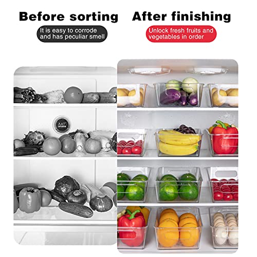 Freezer Organizer Storage Bins, Pantry Storage Fridge Organizer Storage Bins and Cabinet Organizers for Bath Kitchen and Dresser (8)