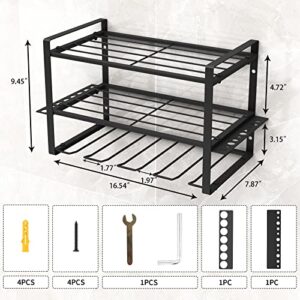 KALINCO Power Tool Organizer, Tool Organizer Wall Mount, Garage Tool Organizer and Storage Rack, Heavy Metal Tool Rack, Drill Rack Wall Mount, Cordless Drill Utility Storage Rack