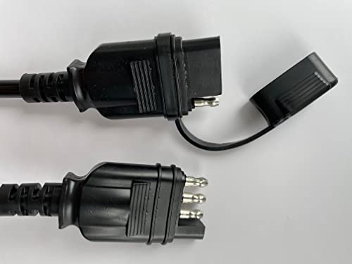 4 Pin Trailer Plug Play Extender Wiring Extension Harness 4 Way Male and Female Wiring Harness Adapter Coiled Extension Wiring Cable 28"