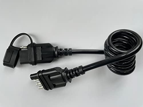 4 Pin Trailer Plug Play Extender Wiring Extension Harness 4 Way Male and Female Wiring Harness Adapter Coiled Extension Wiring Cable 28"