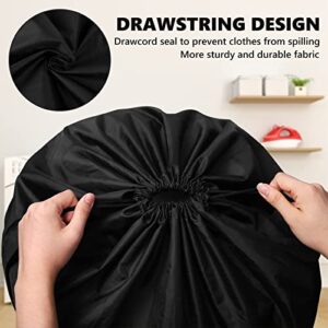 2 Pack Laundry Bags Extra Large Heavy Duty, YOGINGO 28 '' × 45'' Drawstring Nylon Laundry Bag, Durable and Tear Resistant Fabric, Large Capacity, Ideal for Camp, Travel, Laundromat or College Dorm（Black）