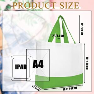 Epakh 12 Pack Canvas Tote Bags Bulk 18.5 x 15 Inch Reusable Grocery Bags Shopping Bags Tote Bag for Women Mother (), Stylish Color