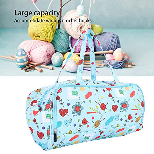 Yarn Tote Organizer, Large Capacity Knitting Tote Bag Yarn Storage Bag, for Knitting Needles Crochet Hooks