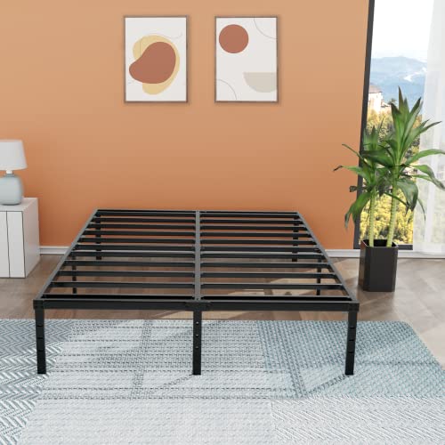 LITBOOM King Size Bed Frame/ 14 Inch Metal Platform Base/Mattress Foundation/No Box Spring Needed/Noise -proof/3000lbs Capacity