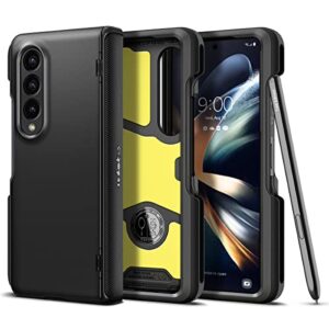 spigen slim armor pro pen edition [hinge protection] designed for galaxy z fold 4 case (2022) - black