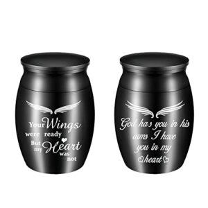 small urn set of 2, stainless steel mini urn set, small keepsake urn for human ashes, ashes holder