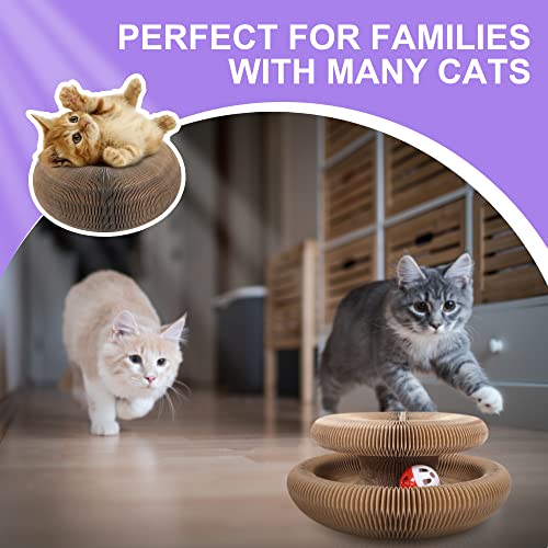 PetHse Magic Organ Cat Scratching Board, Interactive Scratch Pad Cat Toy with Toy Bell Ball