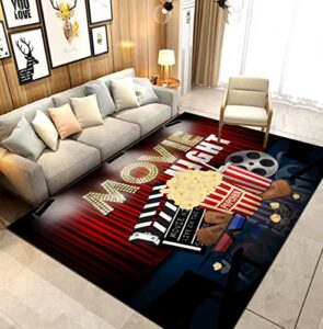 vintage cinema movie theater decor carpet home theater decor modern area rugs soft non-skid indoor outdoor floor mat runner rugs throw rugs doormat for bedroom living room dorm playroom