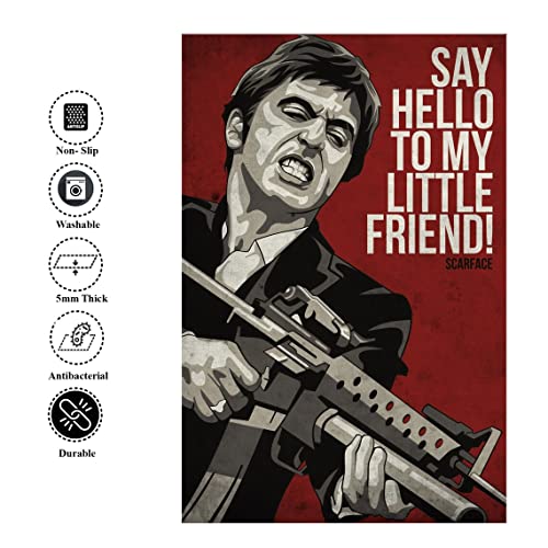 Scarface Rug, Alpacino Rug, Legends Rug, Famous Rug, Floor, Modern Rug, Custom Rug, Home Decor Rug,Popular Rug,Say Hello to My Little Friend e148 (1.9x3.2 feet - 60x100 cm)