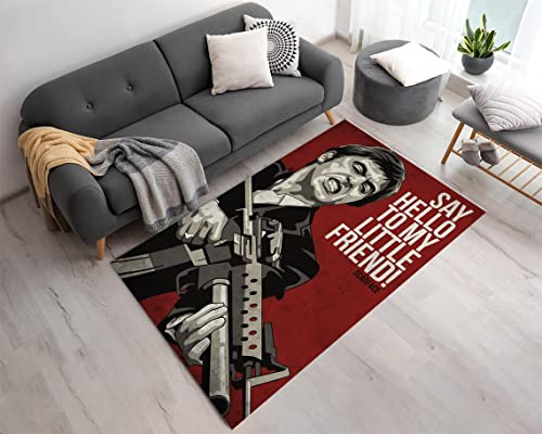 Scarface Rug, Alpacino Rug, Legends Rug, Famous Rug, Floor, Modern Rug, Custom Rug, Home Decor Rug,Popular Rug,Say Hello to My Little Friend e148 (1.9x3.2 feet - 60x100 cm)