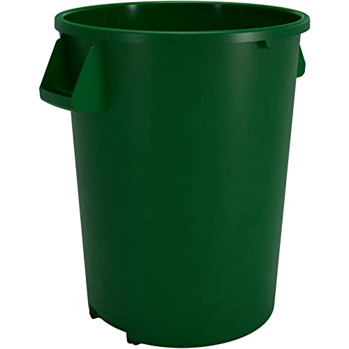 Carlisle FoodService Products Bronco Green 32 Gallon Round Waste Bin Trash Container - 84103209 - Pack of 4