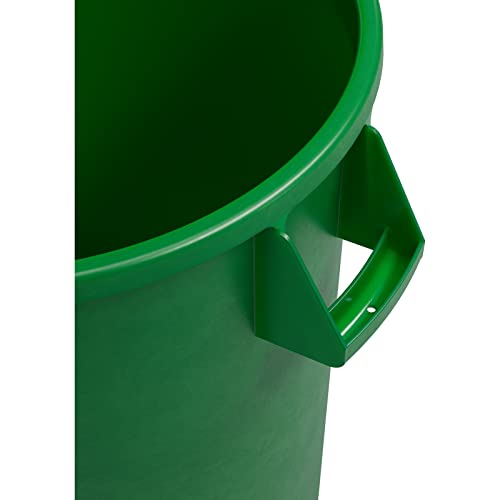 Carlisle FoodService Products Bronco Green 32 Gallon Round Waste Bin Trash Container - 84103209 - Pack of 4