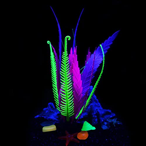 LPFLASAT Fish Tank Decorations Aquarium Decorations Fish Tank Accessories Aquarium Decor Fish Tank Decor Aquarium Decorations Fish Tank Glow Plants Aquarium 1Pieces (B)