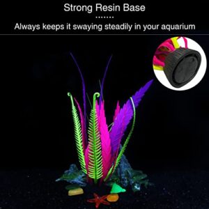 LPFLASAT Fish Tank Decorations Aquarium Decorations Fish Tank Accessories Aquarium Decor Fish Tank Decor Aquarium Decorations Fish Tank Glow Plants Aquarium 1Pieces (B)