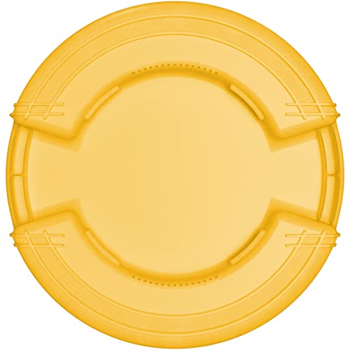 Carlisle FoodService Products Bronco Round Waste Bin Trash Container 20 Gallon - Yellow - Pack of 1