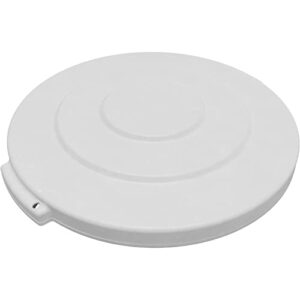 bronco™ round waste bin trash container lid 20 gallon - white