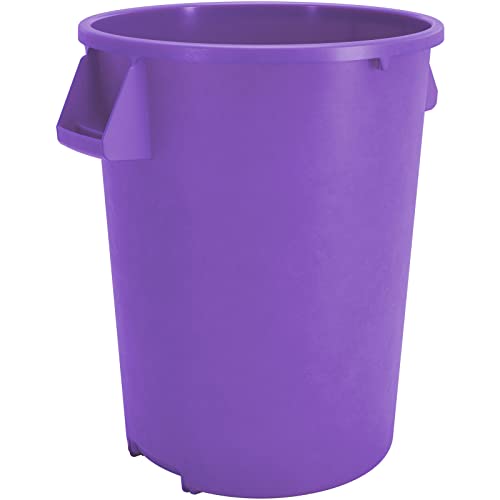 Carlisle FoodService Products Bronco Purple 32 Gallon Round Waste Bin Trash Container - 84103289 - Pack of 4