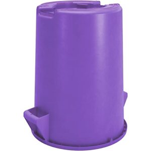 Carlisle FoodService Products Bronco Purple 32 Gallon Round Waste Bin Trash Container - 84103289 - Pack of 4