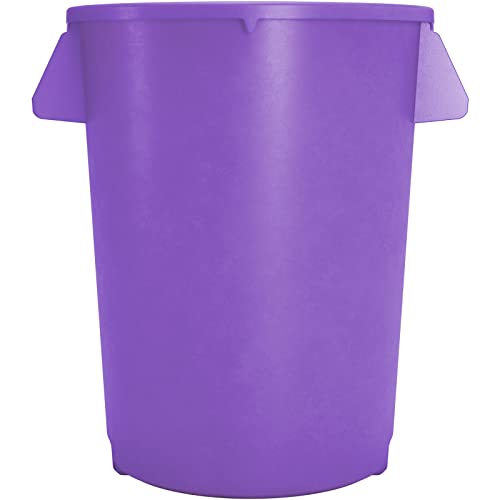 Carlisle FoodService Products Bronco Purple 32 Gallon Round Waste Bin Trash Container - 84103289 - Pack of 4