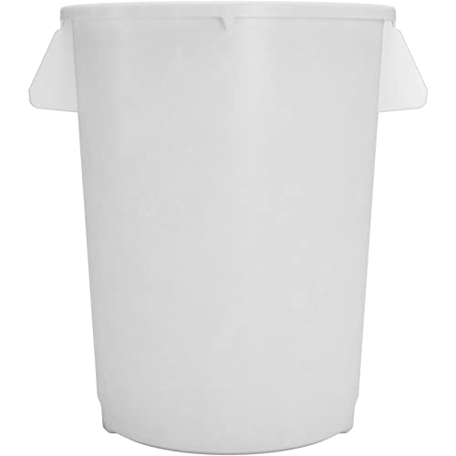 Carlisle FoodService Products Bronco White 20 Gallon Round Waste Bin Trash Container - 84102002 - Pack of 6