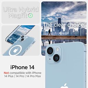 Spigen Ultra Hybrid (MagFit) [Anti-Yellowing Technology] Designed for iPhone 14 Case (2022) - White