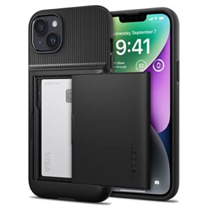 spigen slim armor cs designed for iphone 14 plus case (2022) - black