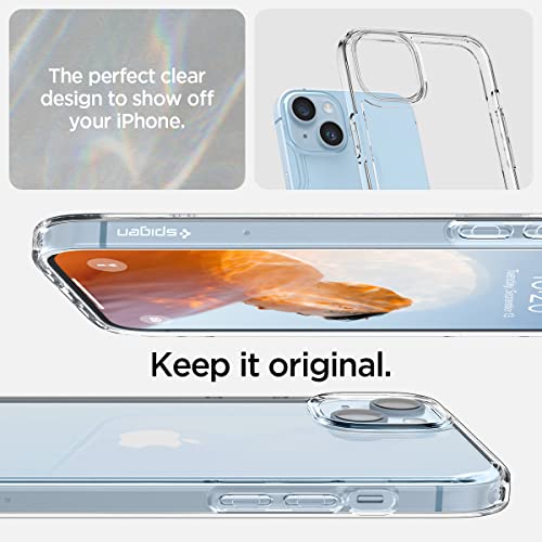 Spigen Ultra Hybrid for iPhone 14 Case, [Anti-Yellowing Technology] [Military Grade Drop Protection] Phone Case for iPhone 14 - Crystal Clear