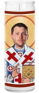 josh celebrity prayer candle - funny saint candle - pop culture sports prayer votive - 100% handmade in usa - novelty football gift