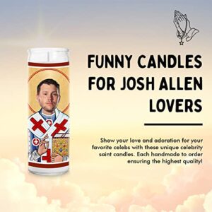 Josh Celebrity Prayer Candle - Funny Saint Candle - Pop Culture Sports Prayer Votive - 100% Handmade in USA - Novelty Football Gift