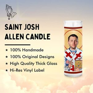 Josh Celebrity Prayer Candle - Funny Saint Candle - Pop Culture Sports Prayer Votive - 100% Handmade in USA - Novelty Football Gift