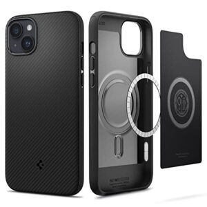 spigen mag armor (magfit) compatible with magsafe designed for iphone 14 case (2022) - matte black