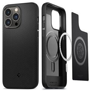 spigen mag armor magfit bumper case for iphone 14 pro max (2022) - matte black, compatible with magsafe