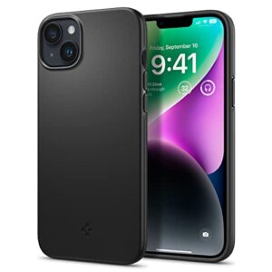 spigen thin fit designed for iphone 14 case (2022) - black