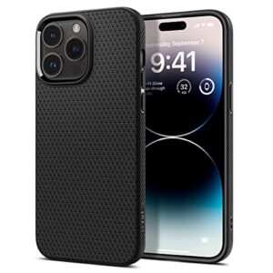 spigen liquid air armor designed for iphone 14 pro max case (2022) - matte black