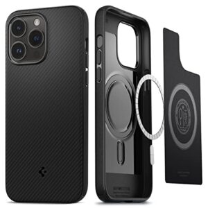 spigen mag armor (magfit) compatible with magsafe designed for iphone 14 pro case (2022) - matte black