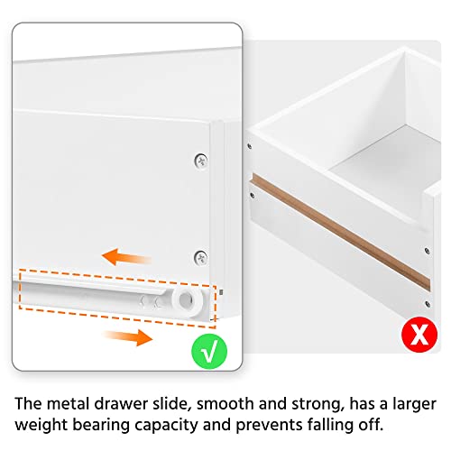 Yaheetech Bathroom Floor Cabinet, Kitchen Freestanding Storage Organizer, Large Side Cabinet with Doors, Drawer & Adjustable Shelves for Living Room, Entryway, 12" D x 29.5" W x 31.5" H, White