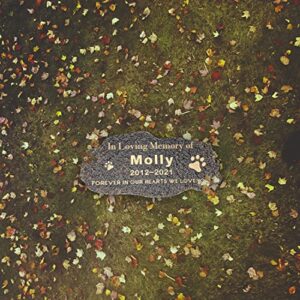 Docvania Pet Memorial Stone Plaque Pet Headstone,Customize Indoor/Outdoor Garden Plaque Grave Markers with Pet Name,Personalized Cat Dog Memorial Plaques,Loss of Pet Sympathy Gift-Acrylic Material