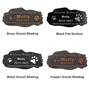 Docvania Pet Memorial Stone Plaque Pet Headstone,Customize Indoor/Outdoor Garden Plaque Grave Markers with Pet Name,Personalized Cat Dog Memorial Plaques,Loss of Pet Sympathy Gift-Acrylic Material