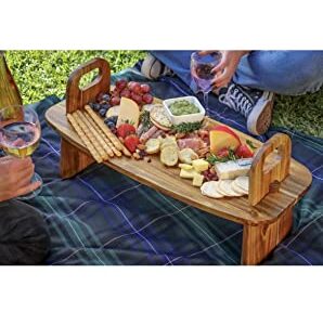 Wooden Serving Tray, 3 in 1 Ideal for Dinner Parties, Dining Table or Picnics, Special for Gift!