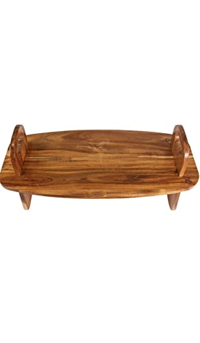 Wooden Serving Tray, 3 in 1 Ideal for Dinner Parties, Dining Table or Picnics, Special for Gift!