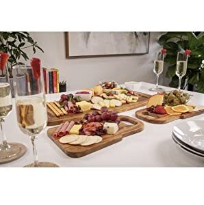 Wooden Serving Tray, 3 in 1 Ideal for Dinner Parties, Dining Table or Picnics, Special for Gift!