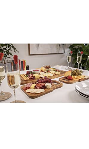 Wooden Serving Tray, 3 in 1 Ideal for Dinner Parties, Dining Table or Picnics, Special for Gift!