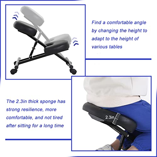 Kneeling Chair,Stool Chair Office Kneeling Chair Adjustable and Comfortable Ergonomic Desk Chair for Home and Office,Black